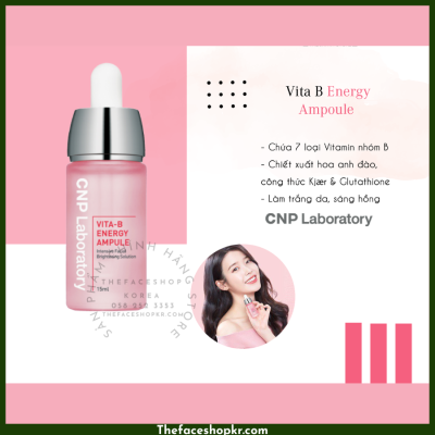 Tinh chất hồng 7 loại Vitamin B phục hồi và làm sáng da CNP Laboratory – The Face Shop