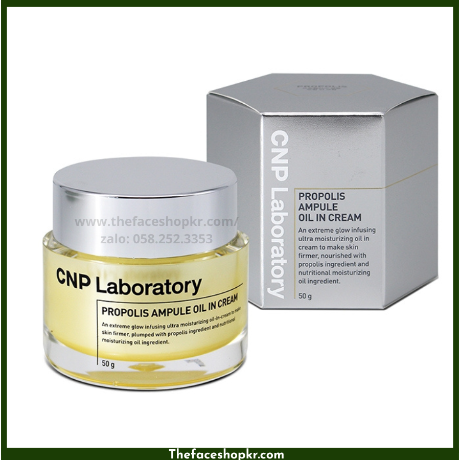 Kem Dưỡng Ẩm Chiết Xuất Keo Ong CNP Propolis Ampule Oil in Cream 50g – The Face Shop
