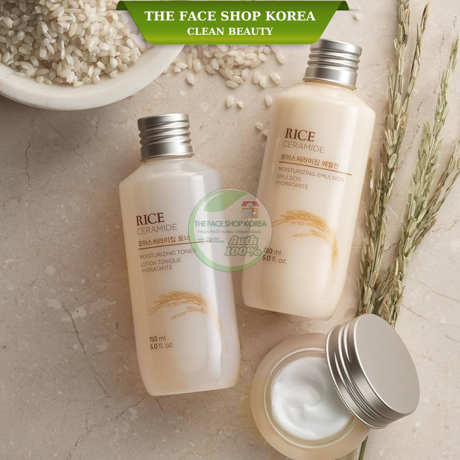 Nước hoa hồng cấp ẩm làm sáng da gạo TheFaceShop Rice Ceramide 150ML – The Face Shop