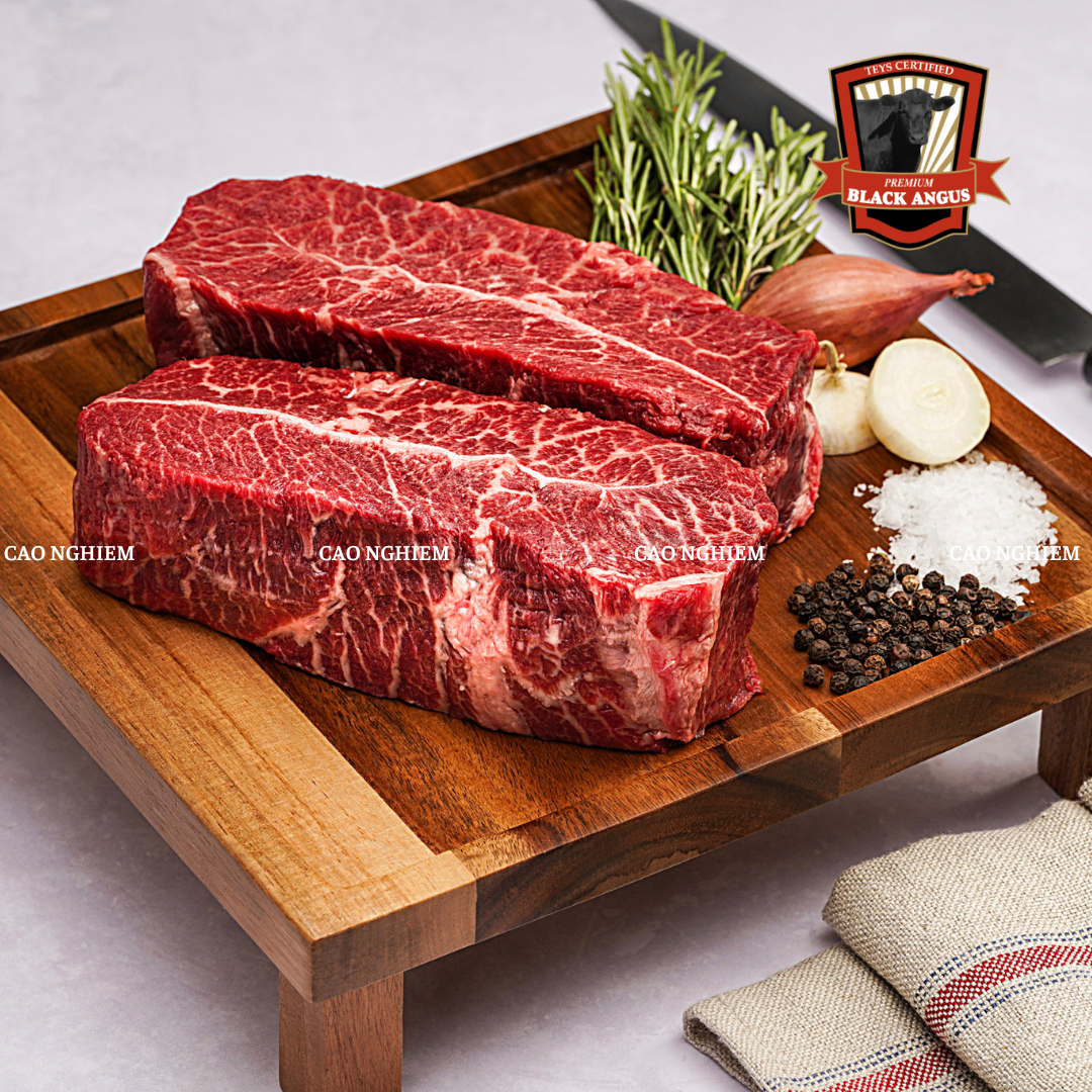 Lõi Vai Thịt Bò Black Angus Teys Certified Premium MB2+ – Cao Nghiêm Foods