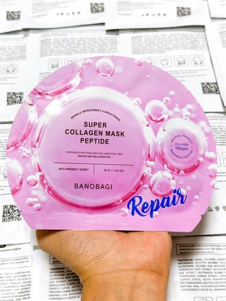 (CT) Mặt nạ giấy Banobagi Super Collagen Mask 30gr #Peptide – KIM MAMA