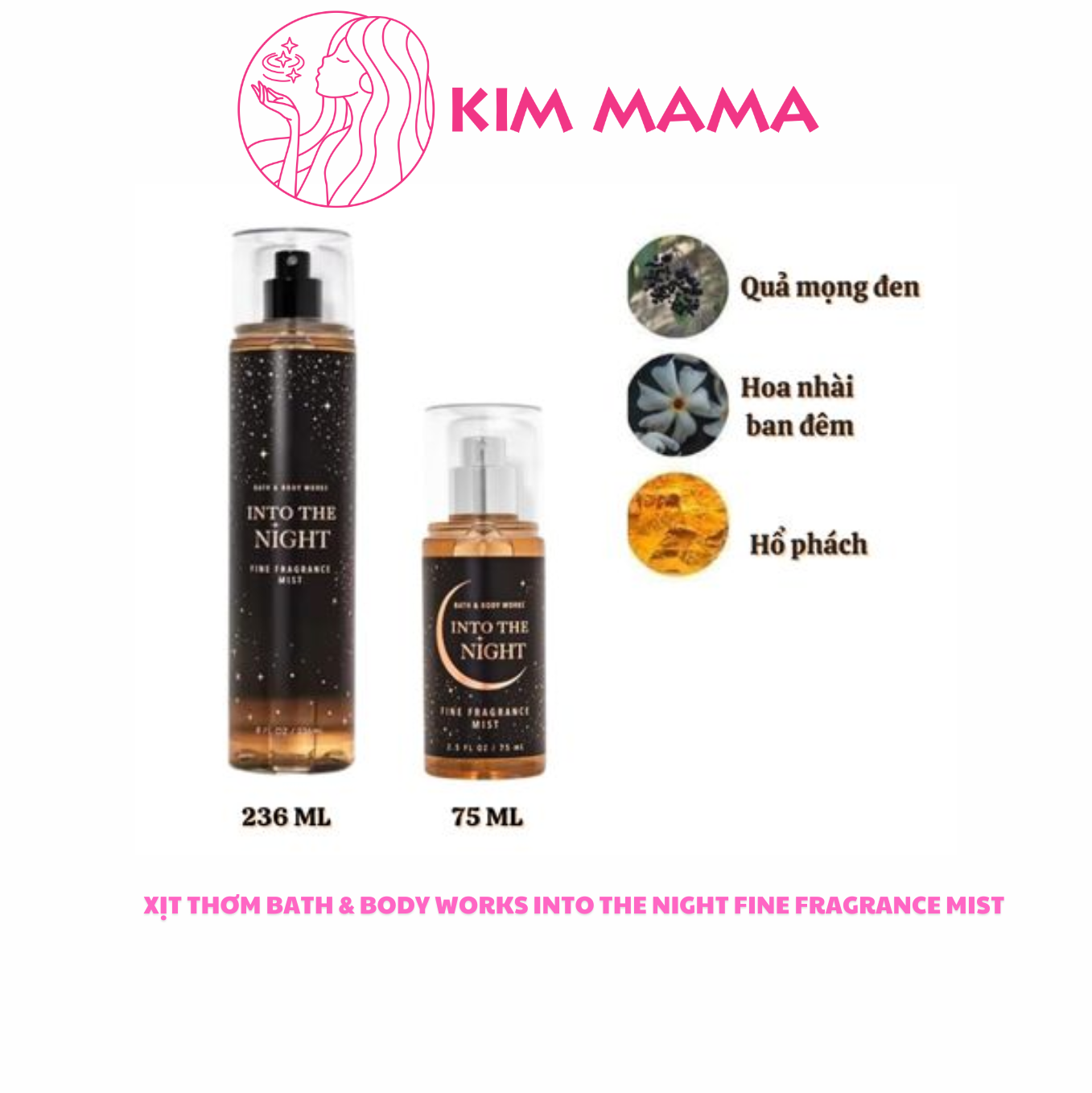 Xịt Thơm Bath & Body Works Into The Night Fine Fragrance Mist – KIM MAMA