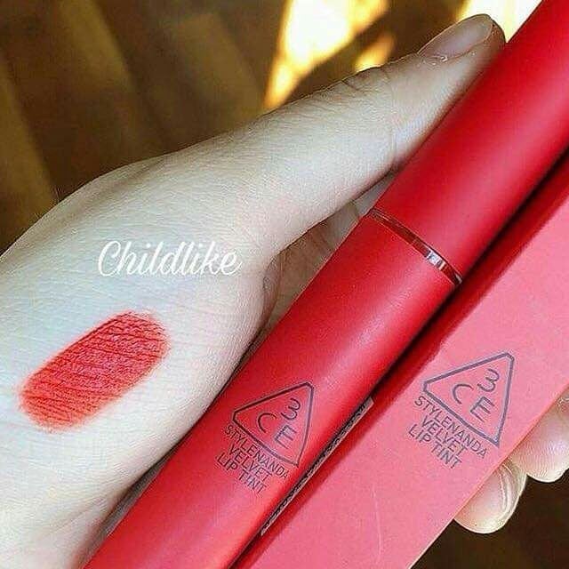3CE Velvet Lip Tint #ChildLike - sắc đỏ cam rực rỡ!! – KIM MAMA