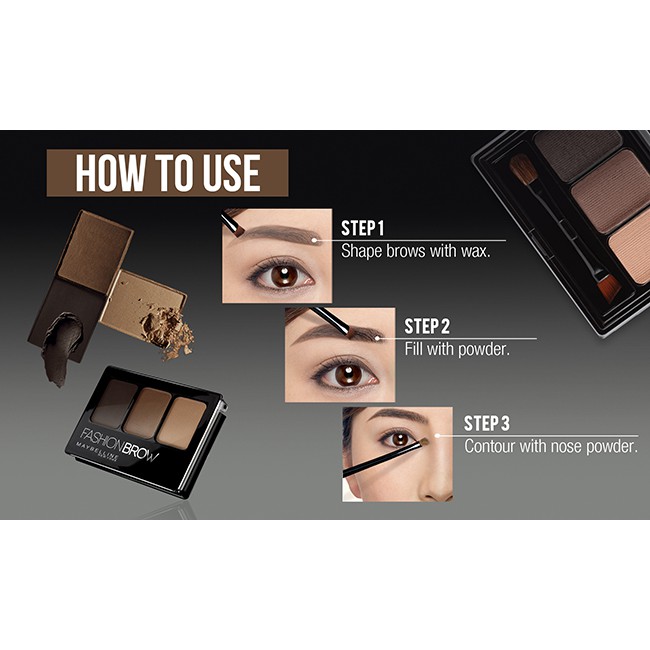 Bảng Màu Kẻ Mày Và Tạo Sống Mũi Maybelline Fashion Brow Palette – KIM MAMA