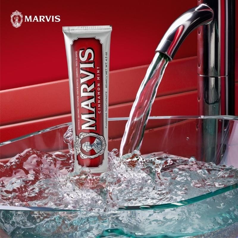 Kem đánh trắng răng Marvis Tooth-Paste 85ml #Cinnamon Mint – KIM MAMA