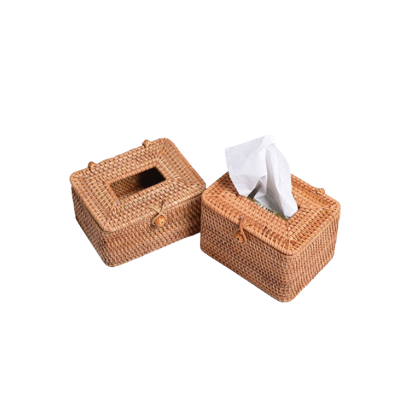 Rectangle Rattan Tissue Box HaVi Craft