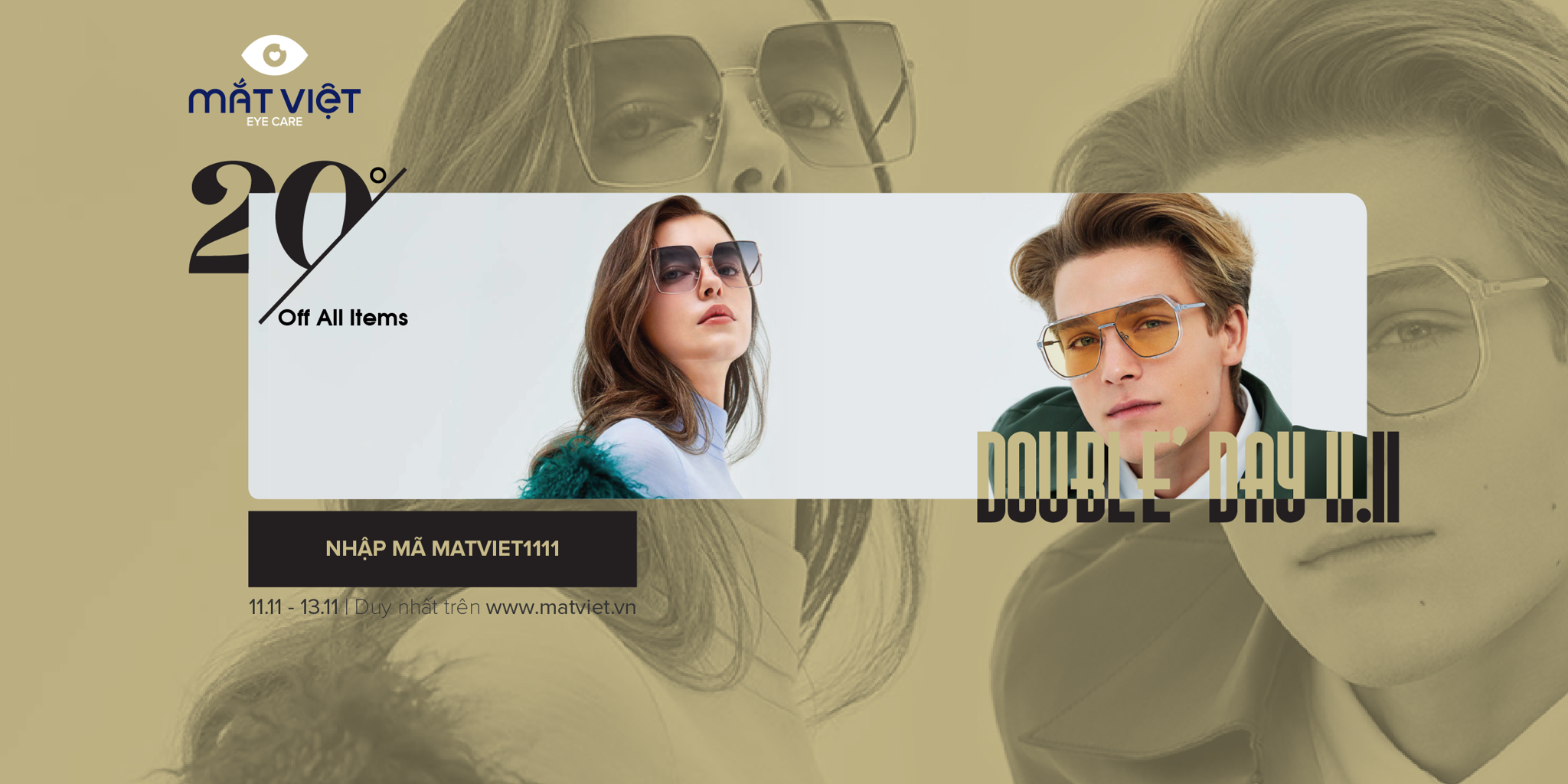 Double Day 11.11 – Mắt Việt Có Sale 20% đây!