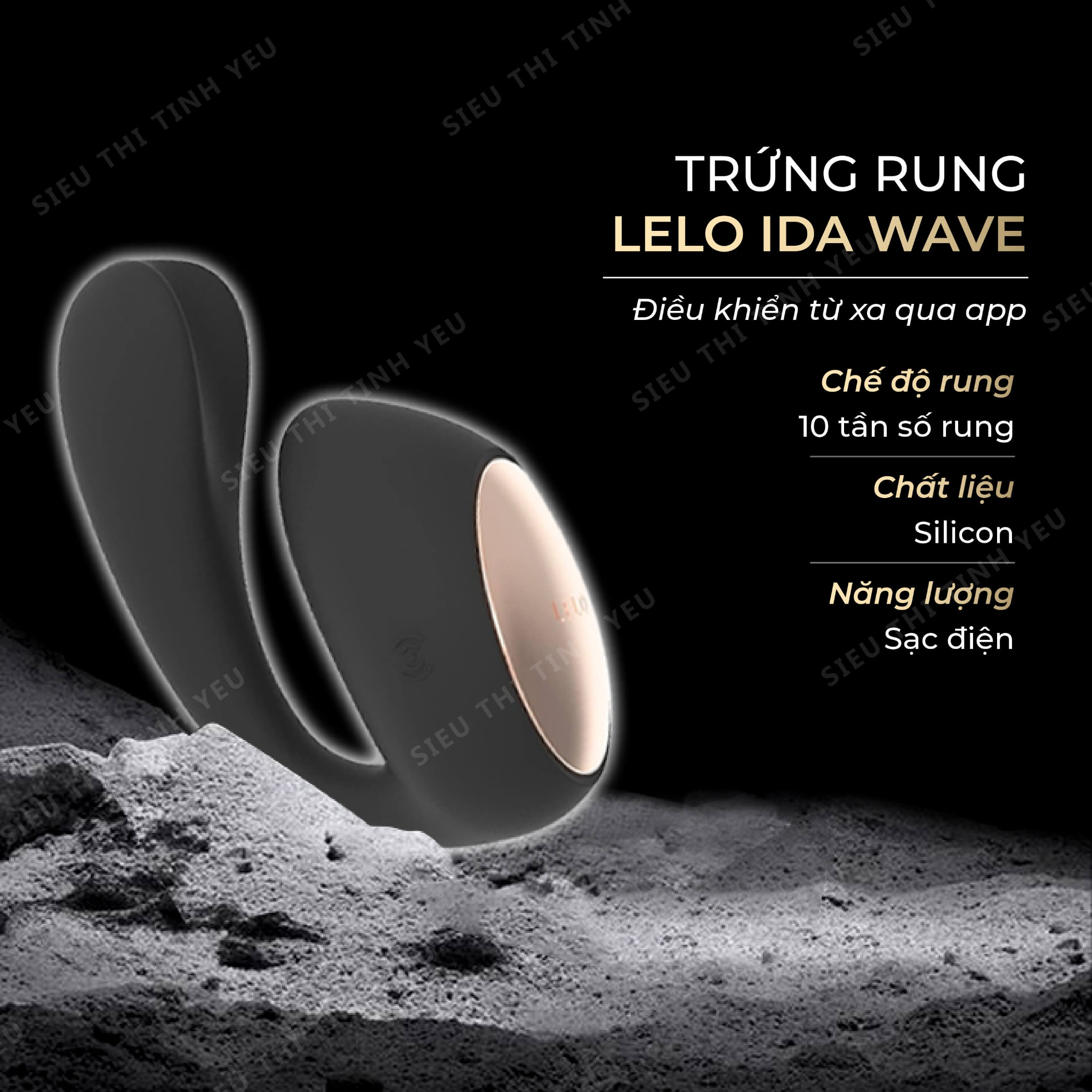 Trứng rung cao cấp LeLo Ida Wave 10 chế độ rung qua app dùng sạc