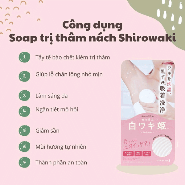 Xà Phòng Giảm Thâm Nách Shirowaki Hime Armpit Princess Soap 100gXà ...