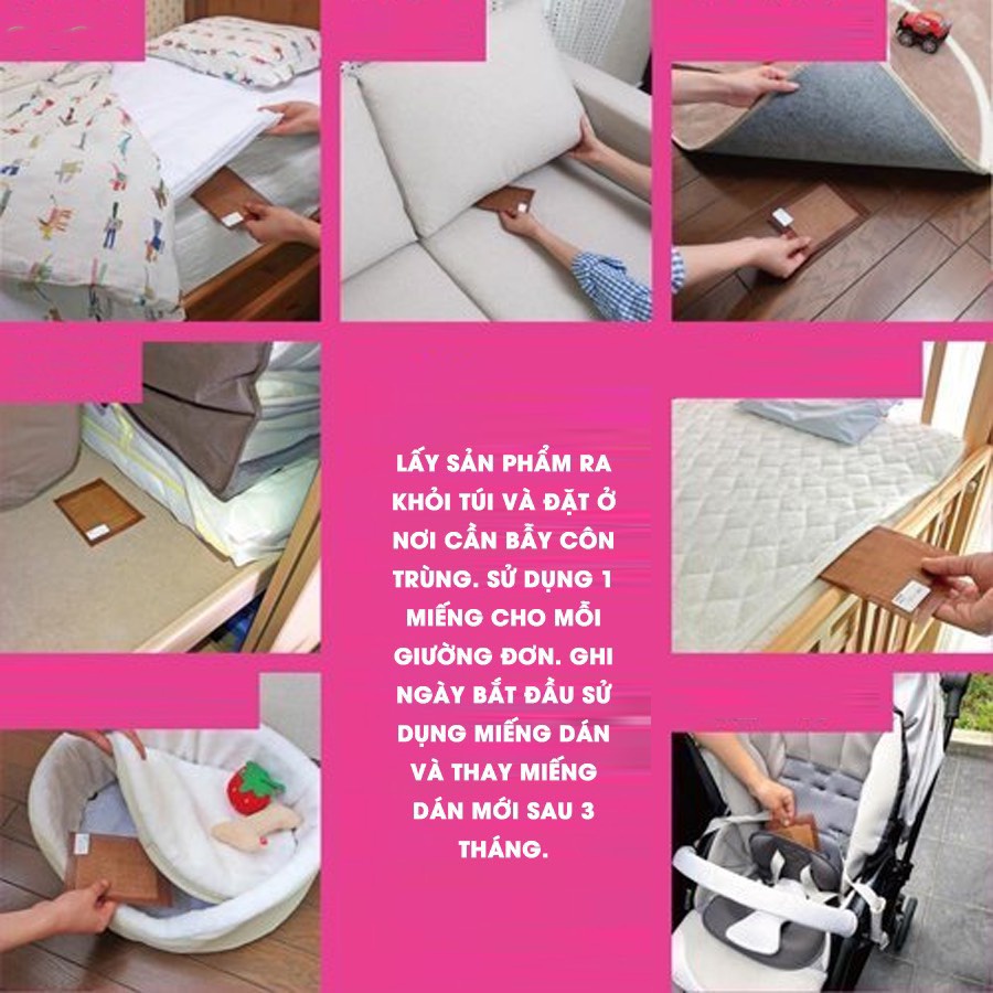 MIếng Dán Bẫy Côn Trùng Kincho 3 Miếng/ HộpMIếng Dán Bẫy Côn Trùng Kincho 3 Miếng/ Hộp ...