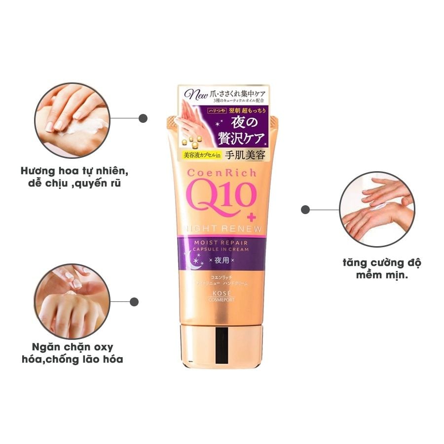 Kem Dưỡng Da Tay Kose Coenrich Q10 Nhật Bản Whitening Hand Cream ...
