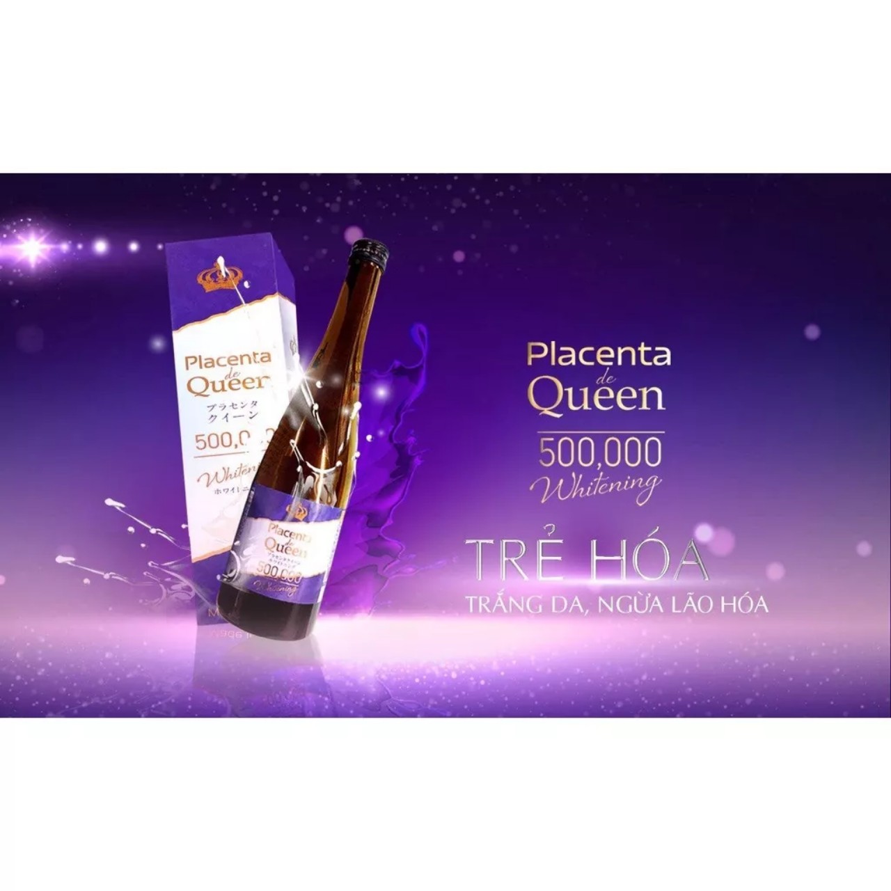 Nước uống trắng da mờ nám Placenta de Queen 500,000Nước uống trắng da ...