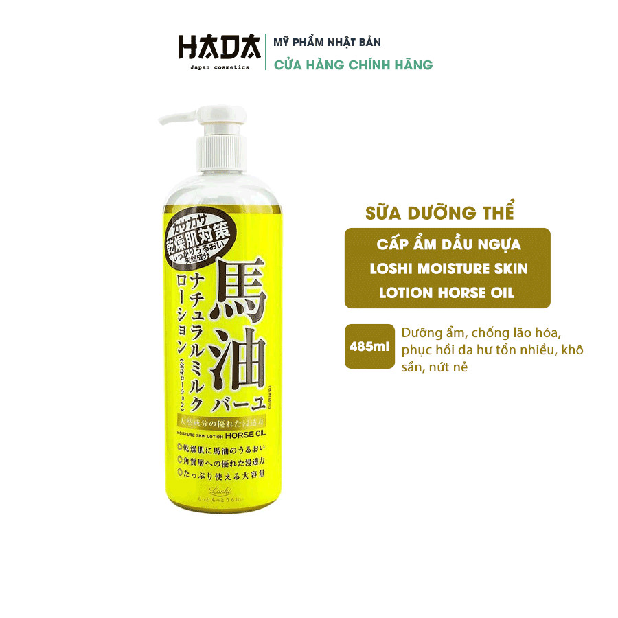 Sữa dưỡng thể cấp ẩm toàn thân dầu Ngựa Loshi Moisture Skin Lotion ...