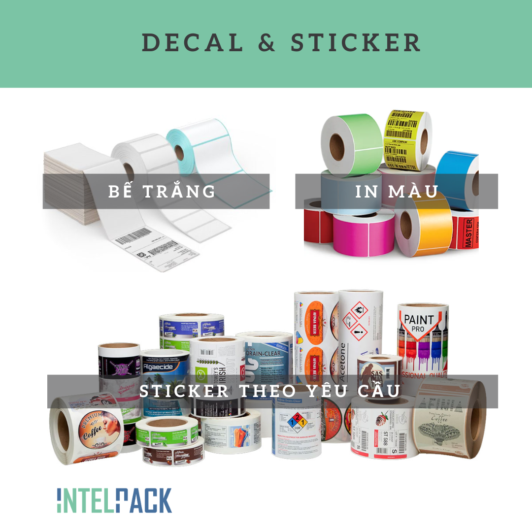 TEM/ NHÃN/ STICKER THIẾT KẾ THEO YÊU CẦU – INTELPACK
