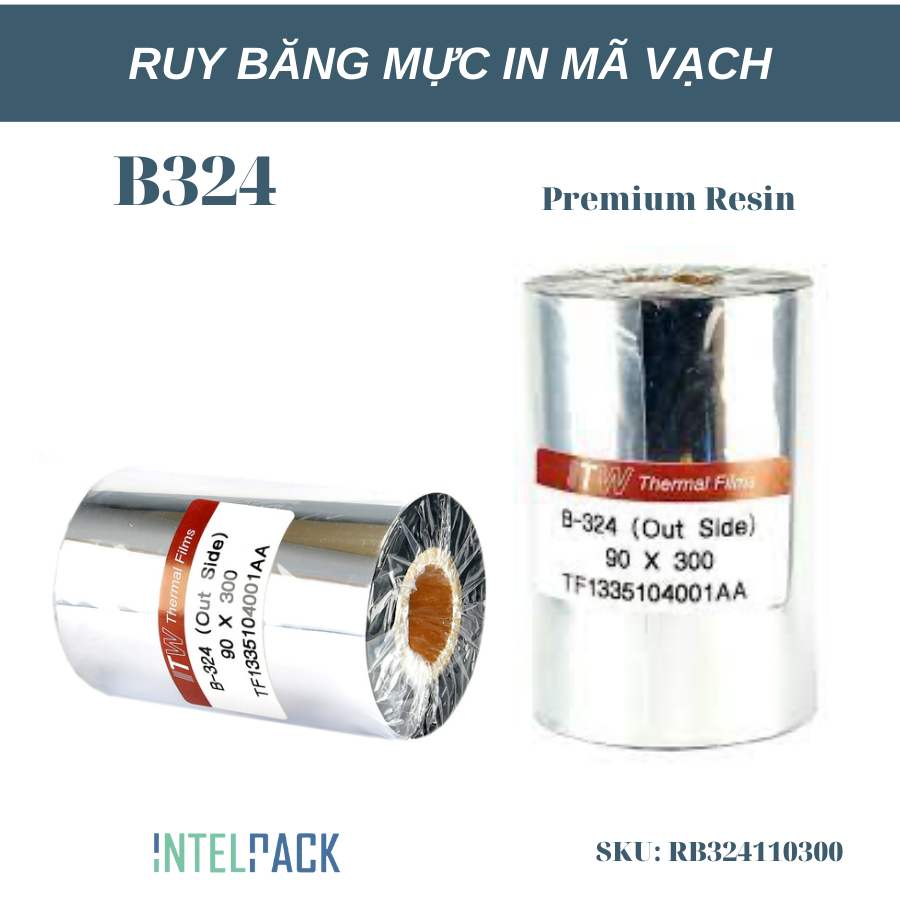 Ruy băng Mực in Mã vạch Resin B324 – INTELPACK