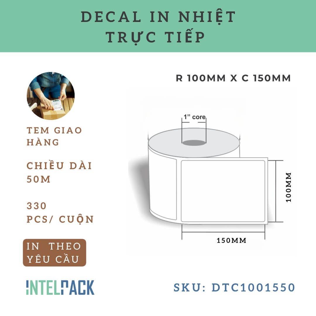 Decal In Nhiệt Trực Tiếp A6 100MM x 150MM – INTELPACK