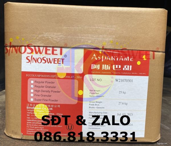 Aspartame - Đường Aspartame - E951 – KDCCHEMICAL