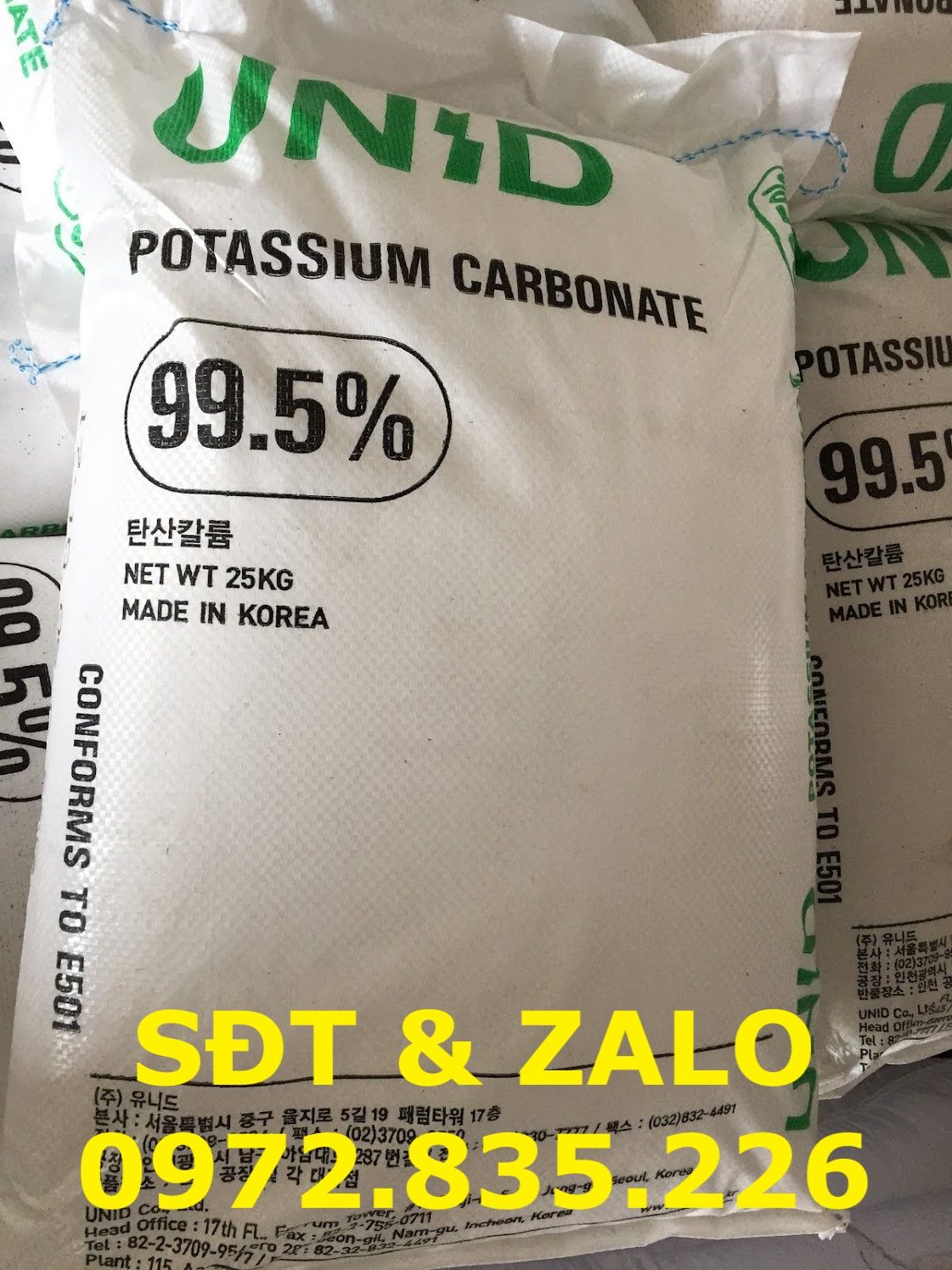 Potassium Carbonate - Kali Carbonat - K2CO3 UNID Hàn Quốc – KDCCHEMICAL