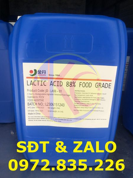 Axit Lactic - C3H6O3 - Acid Lactic FOOD GRADE 88% – KDCCHEMICAL