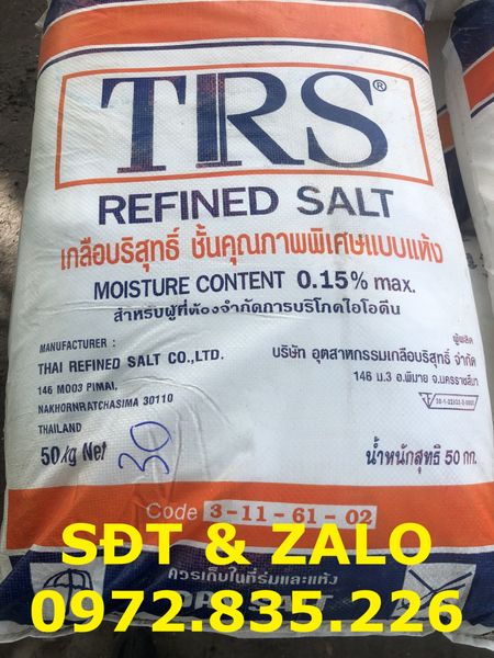 Muối tinh khiết Thái Lan - NaCl - Natri Clorua - TRS REFINED SALT ...