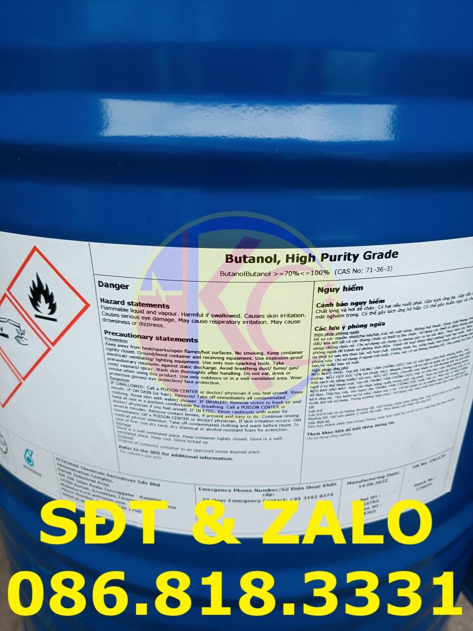 Dung môi N-Butanol - C4H10O – KDCCHEMICAL