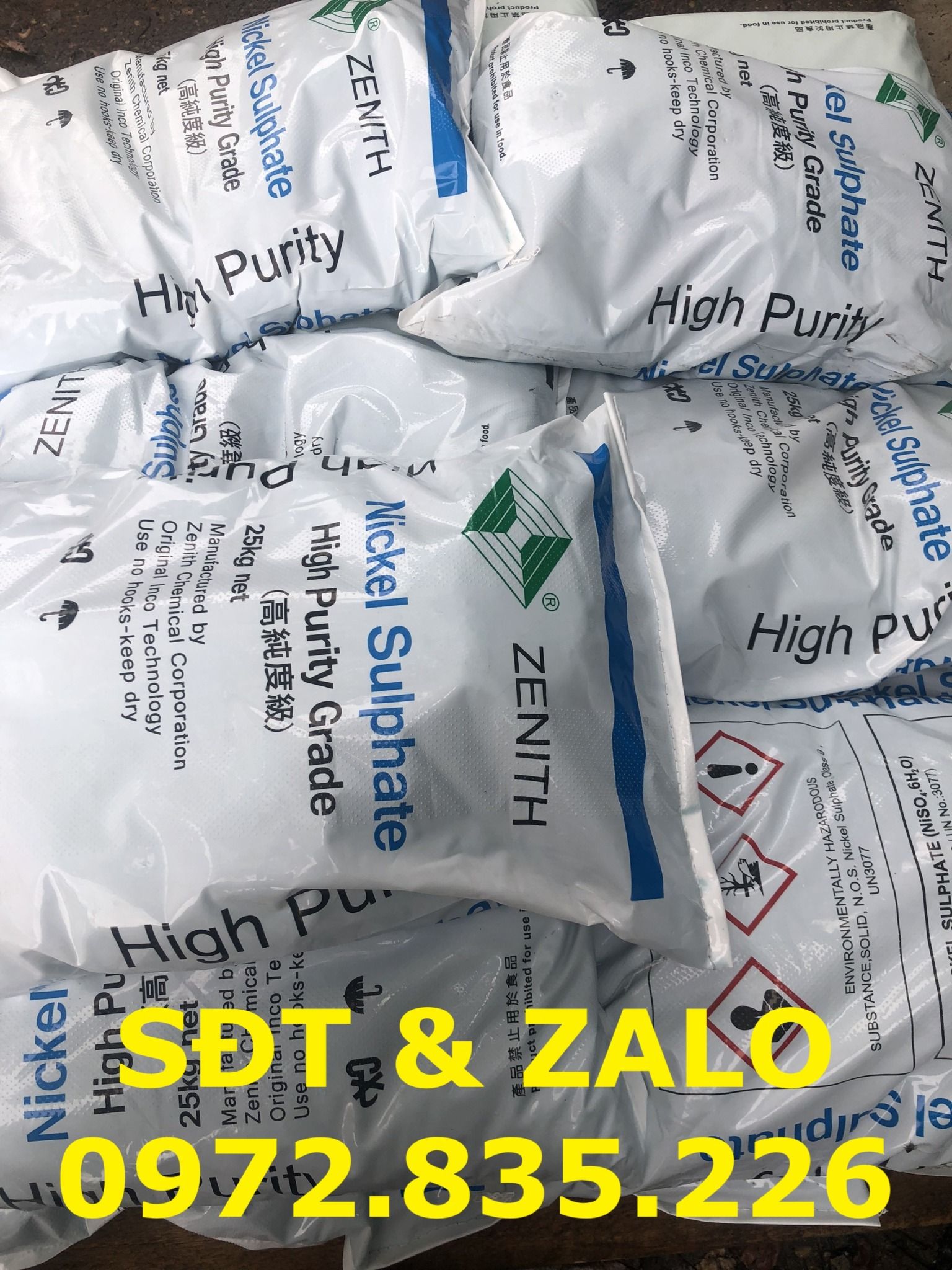 Nickel Sulphate - Niken Sunfat - NiSO4 ZENITH – KDCCHEMICAL