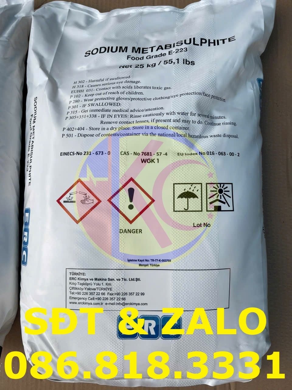 Sodium Metabisulphite - Natri Metabisulfit - Na2S2O5 FOOD GRADE ...