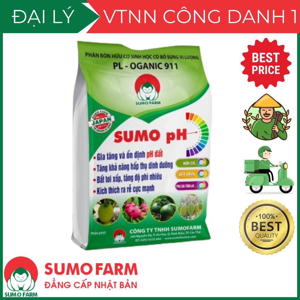 Phân hữu cơ sinh học, Sumo pH, pH đất, tăng pH đất – Vật tư nông nghiệp Công Danh 1