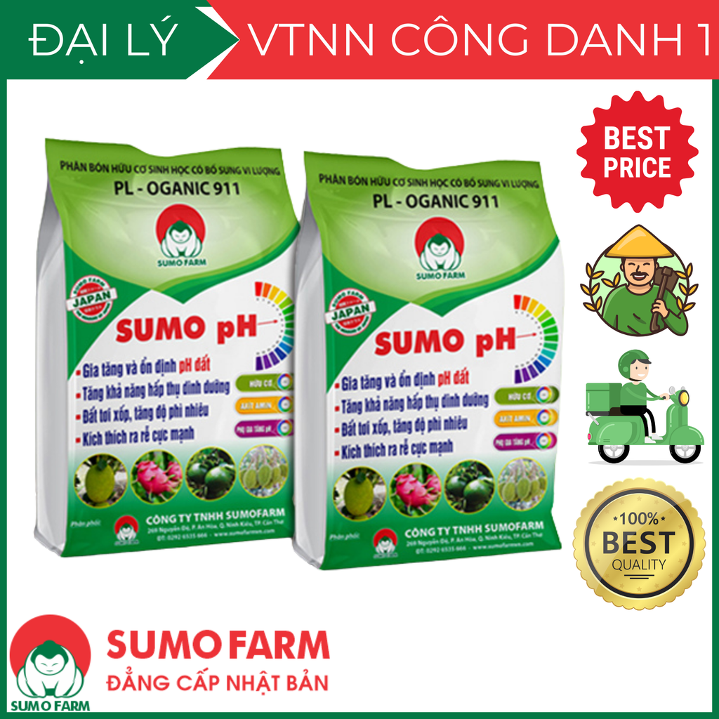 Phân hữu cơ sinh học, Sumo pH, pH đất, tăng pH đất – Vật tư nông nghiệp Công Danh 1