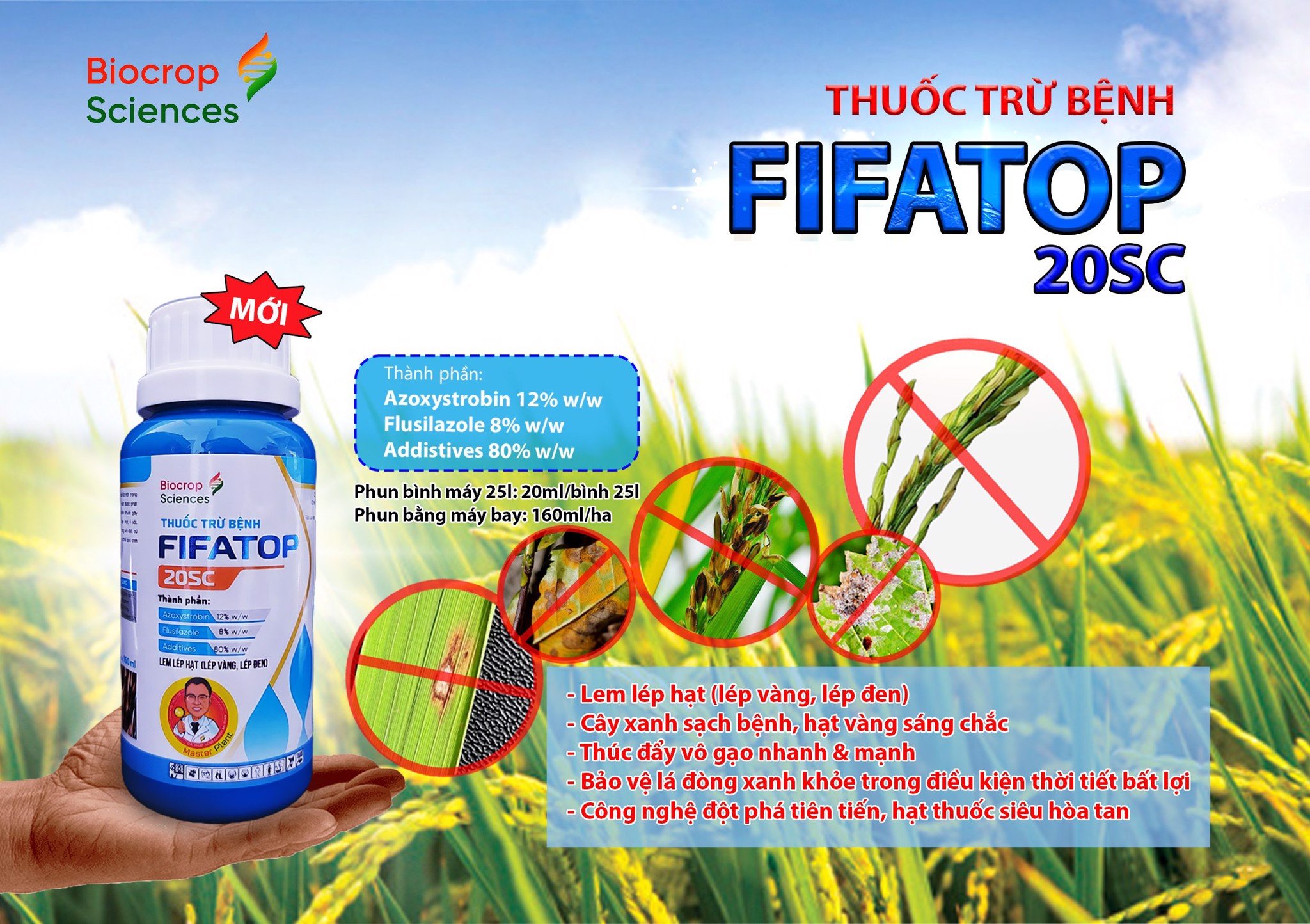 Thuốc trừ bệnh FIFATOP 20SC chai 200ml mới tiết kiệm hơn của Biocrop S – Vật tư nông nghiệp Công ...