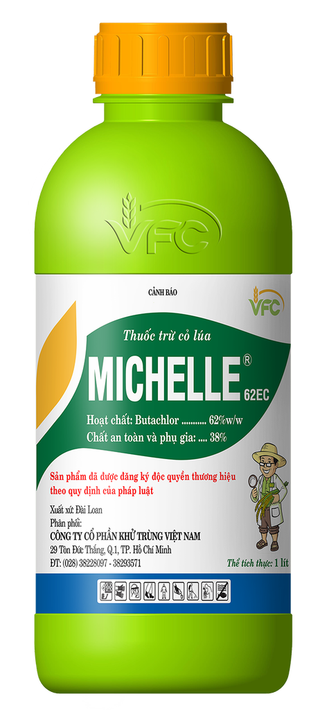 Thuốc diệt mầm MICHELLE 62EC - Diệt trừ cỏ chọn lọc cỏ gạo, lồng vực ...