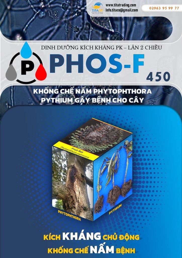 PHOS-F 450 Khống chế nấm Phytophthora Pythium gây bệnh cho cây - Vtnn ...