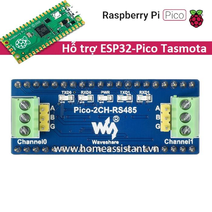Bo mạch RS485 Modbus to Raspberry Pi Pico-2CH-RS485 – HOMEHASS Việt Nam