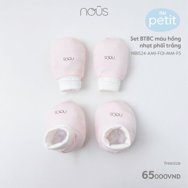 Set BTBC màu hồng nhạt phối trắng NB1S24-AM1-F01-MM– noûs