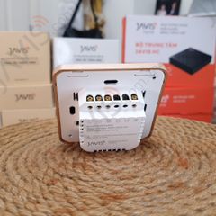Công tắc Wifi JAVIS 3 nút vuông đen viền vàng– Nhà thông minh JAVIS