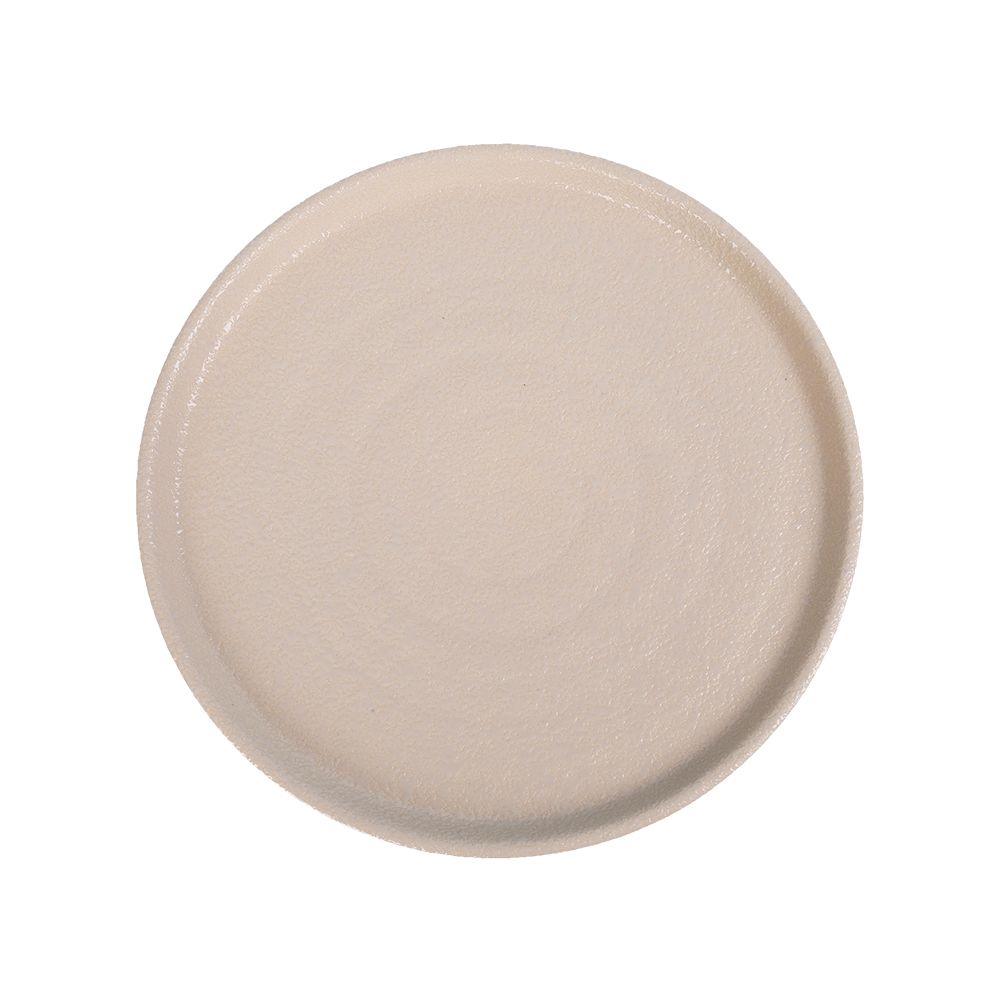 Beige - Round Flat Plate - Dĩa tròn vành đứng 18cm màu be (Sandy Colle ...
