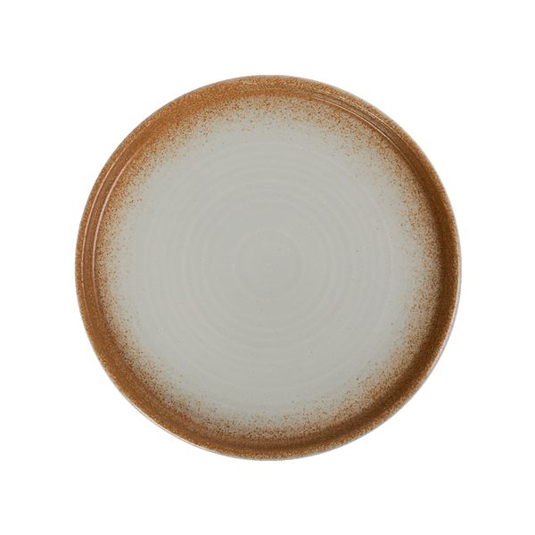 Ariel - Round Flat Plate - Dĩa tròn vành đứng 22cm xanh ngọc (matte) v ...