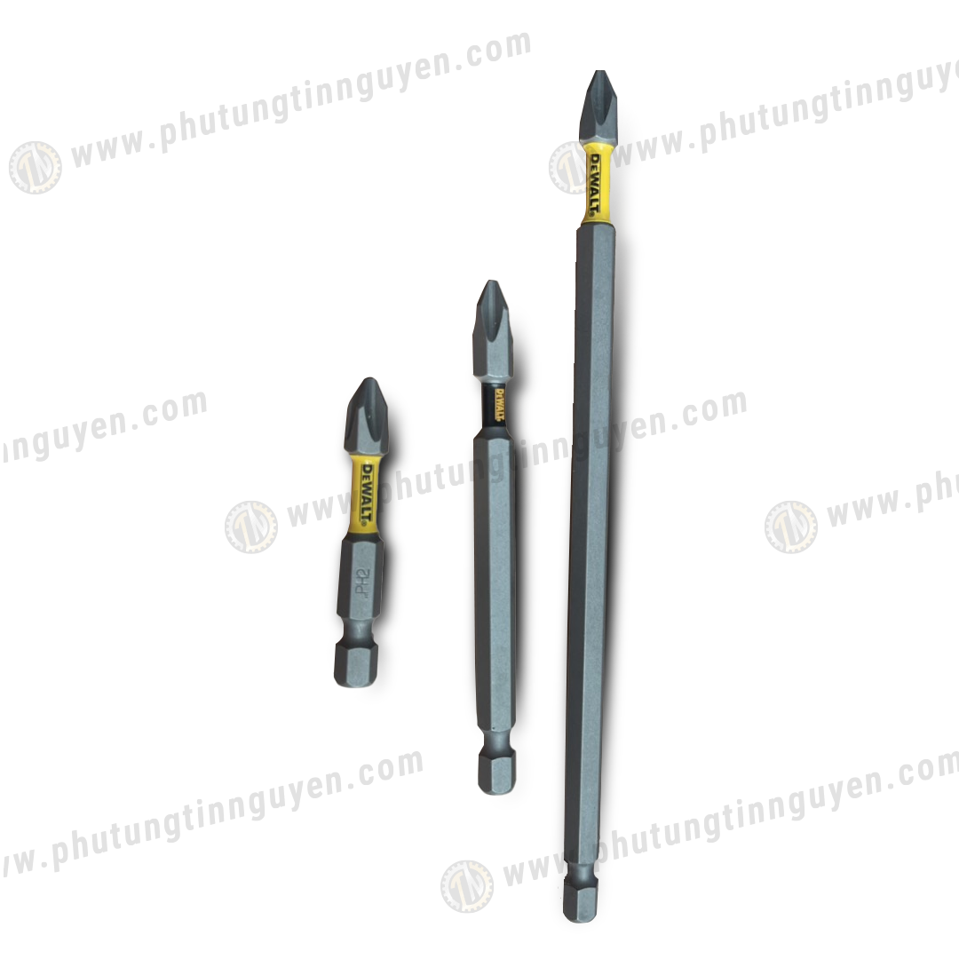 Mũi Vít DeWalt Ph2 chính hãng mũi bake có 3 size màu xám
