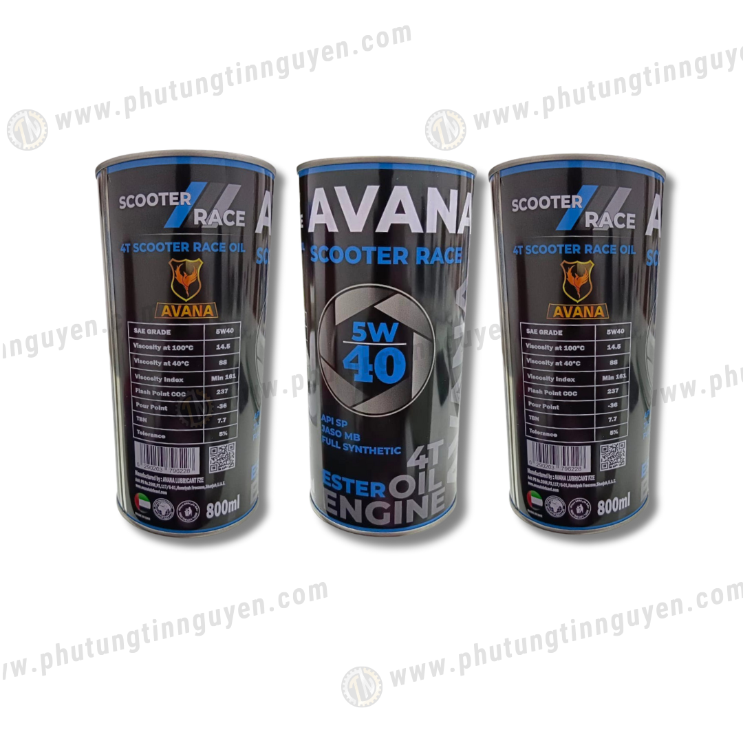 Nhớt động cơ đốt trong Avana Scooter race oil 4T 5w40 800ml Nhập Khẩu