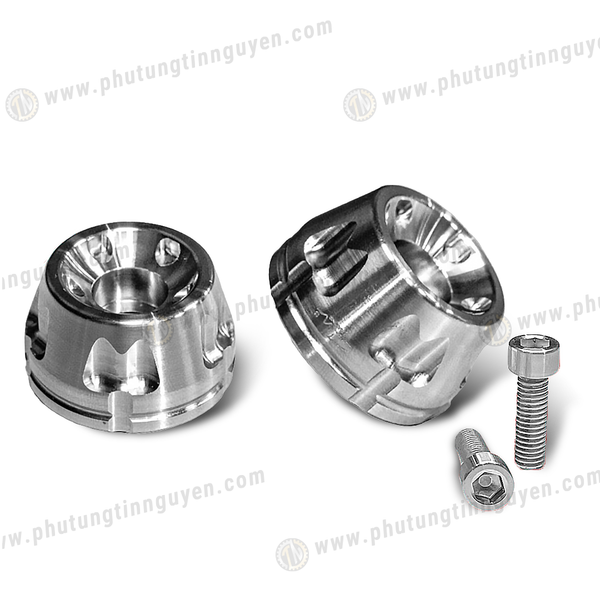 Cặp gù nhôm GH Racing 2 lớp luôn ốc gắn nhiều dòng xe máy