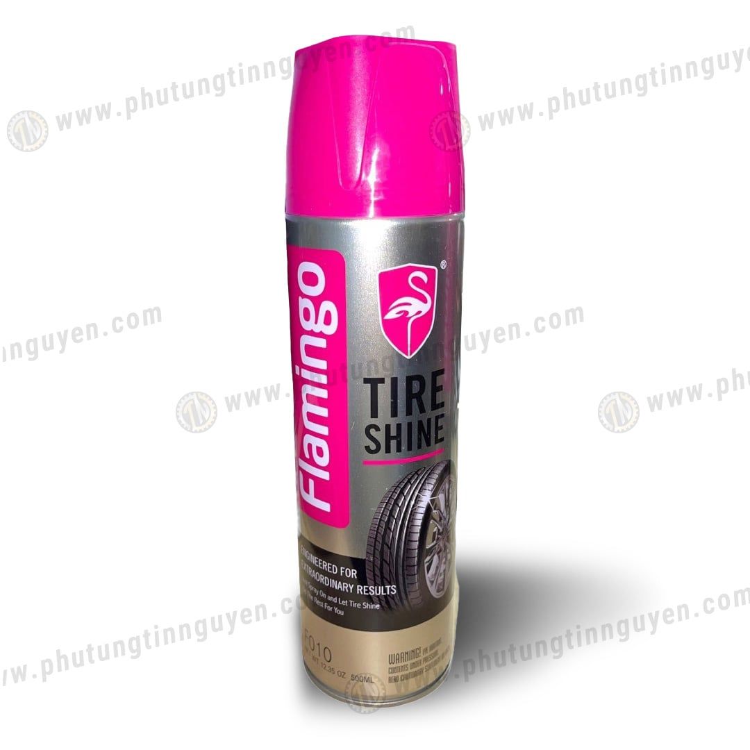 Xịt dưỡng bóng lốp và phục hồi nhựa đen xe ô tô, xe máy Flamingo Tire