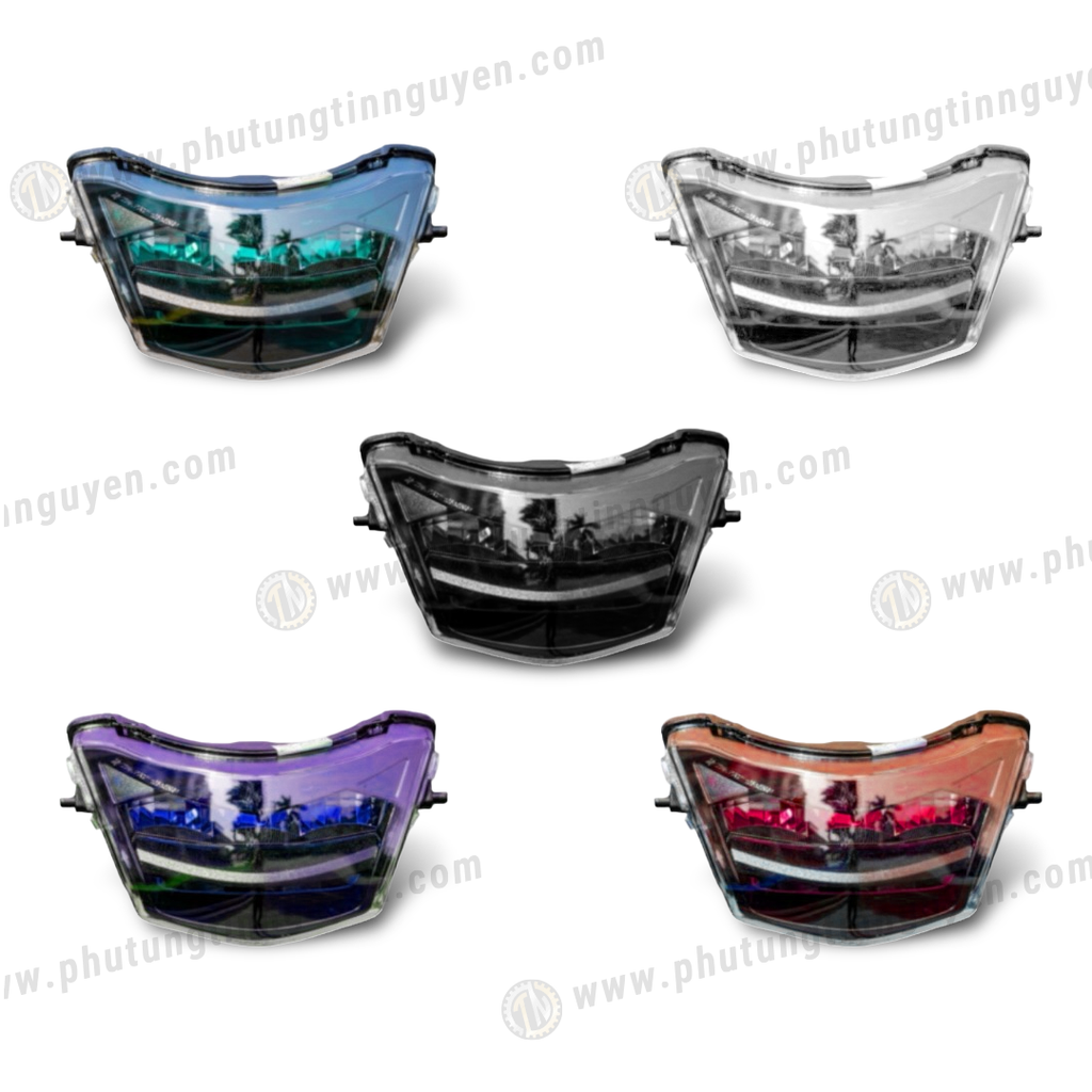 Đèn pha Led 2 tầng ZHIPAT chính hãng màu đen cho Wave Alpha, Wave S, W