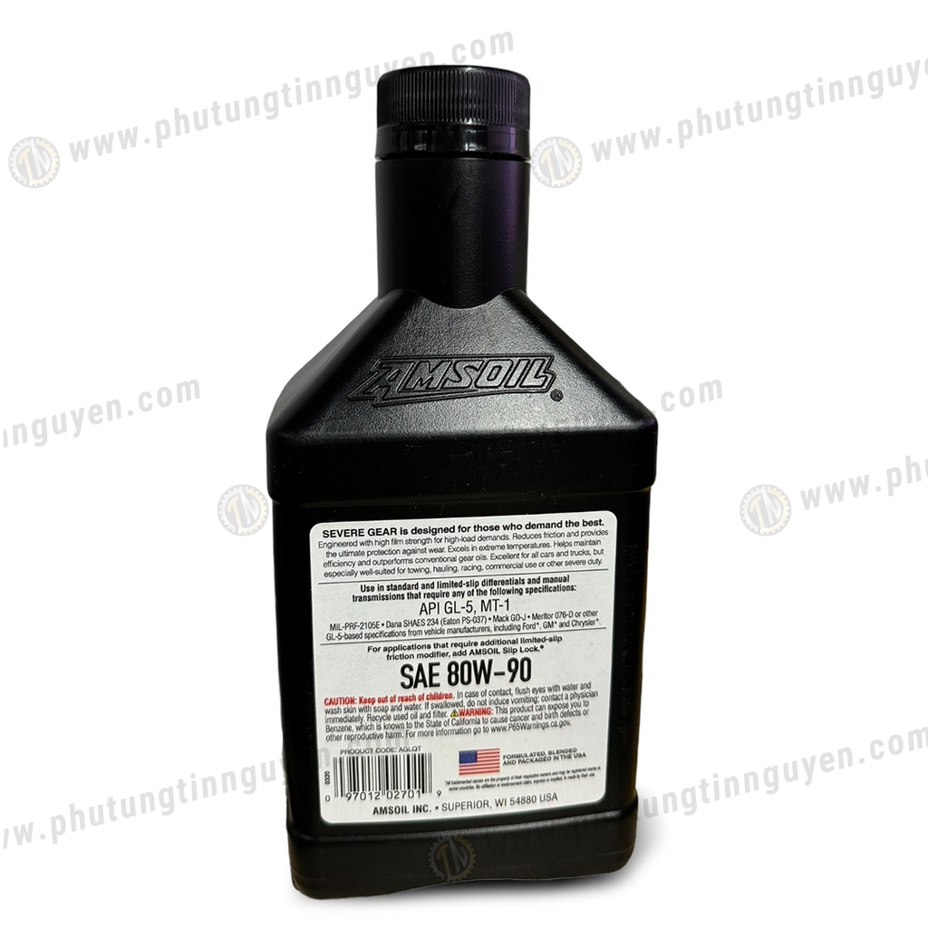 Nhớt lap Amsoil Severe Gear SAE 75W90 - 946ml