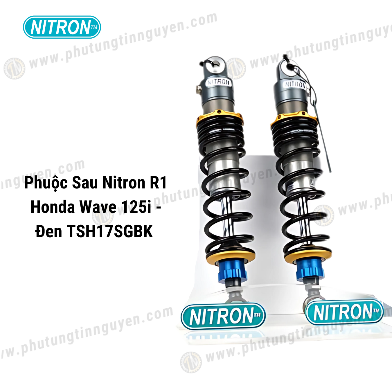 Phuộc Sau Nitron R1 Honda Wave 125i - Đen TSH17SGBK Nitron Japan