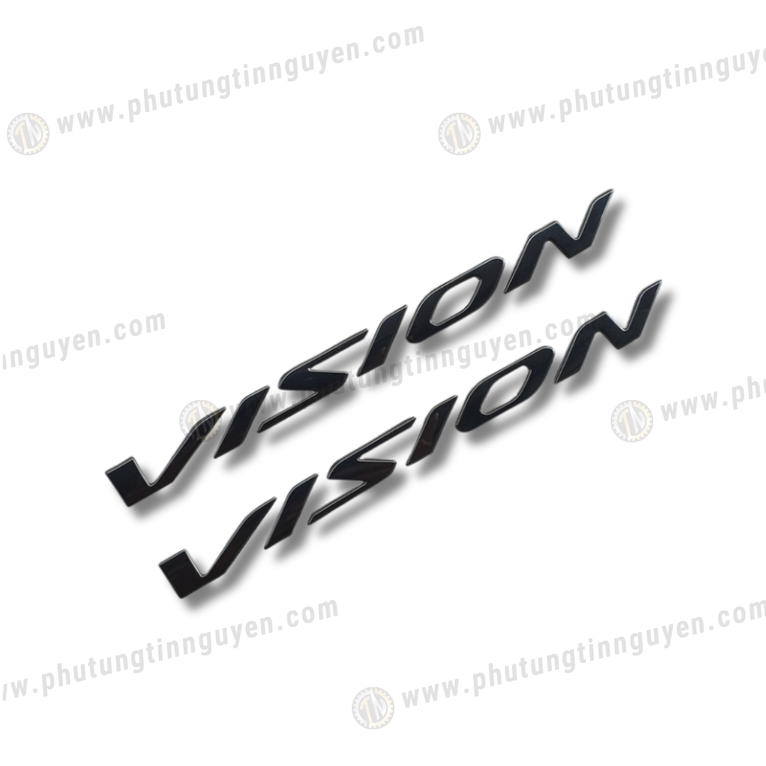 Tem chữ Vision vs 110 2021 2022 2023 2024 hàng zin màu đen ( giá 1 cái