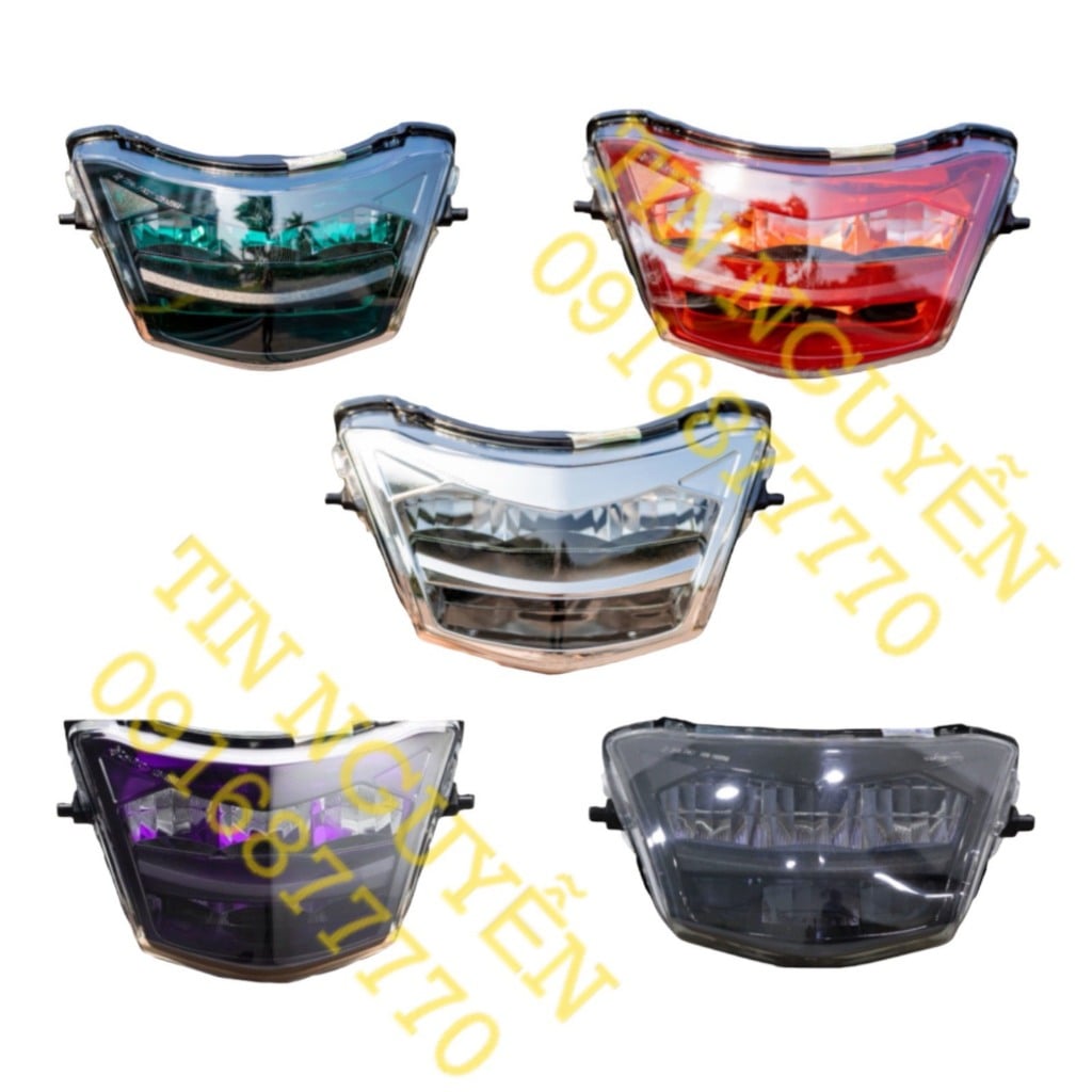 Đèn pha Led 2 tầng ZHIPAT chính hãng màu đen cho Wave Alpha, Wave S, W