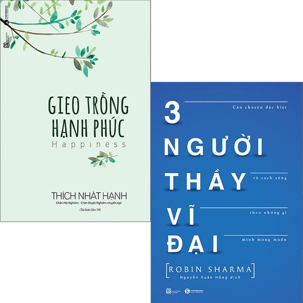 Combo 2 Quyển Ba Người Thầy Vĩ Đại + Gieo Trồng Hạnh Phúc - Robin Shar ...