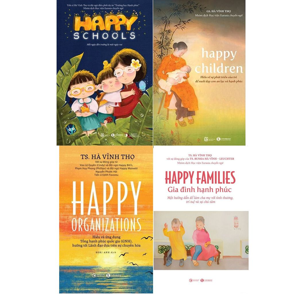 Bộ 4 Quyển Happy Của GS Hà Vĩnh Thọ (Happy Families + Happy Organizati – Bến Nghé Books