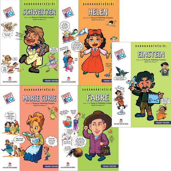 Combo 5 Quyển Danh Nhân Thế Giới ( Einstein + Fabre + Helen + Marie Cu ...