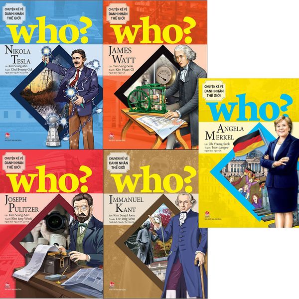 Combo 5 Quyển Who? Chuyện Kể Về Danh Nhân Thế Giới ( Angela Merkel + I ...